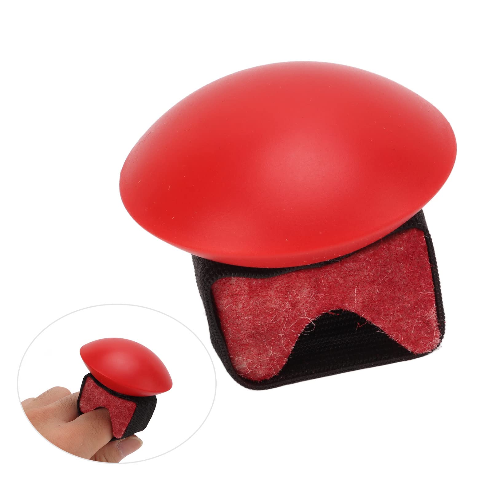 African Drum Finger Rattle, Simple African Drum Finger Shaker Fun Plastic and Sponge Innovative Increase Rhythm for Performance(Red)
