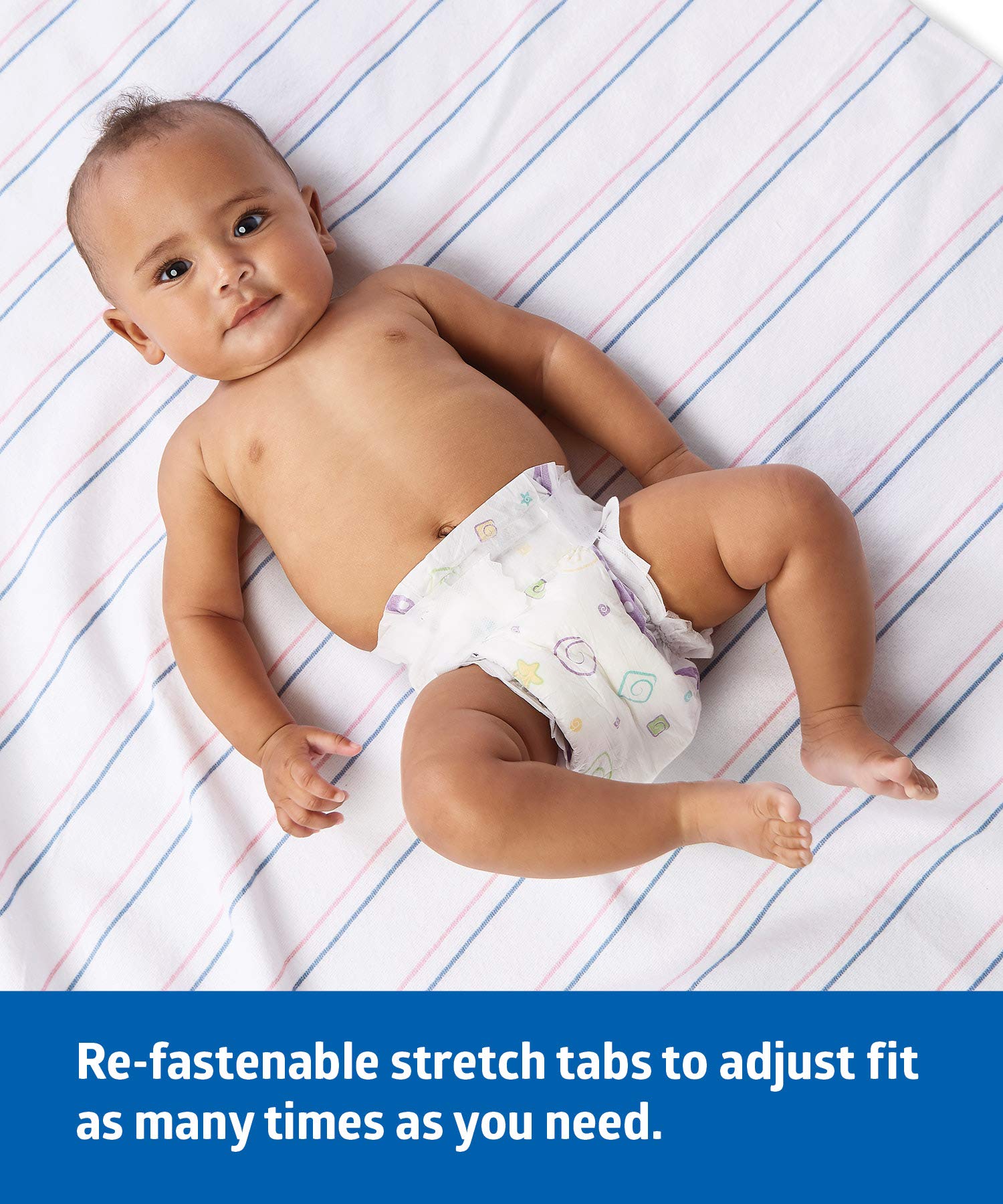 Medline Premium Disposable Baby Diapers, Absorbent & Ultra-Soft for Delicate Skin, Size 7 (41+ lbs), Pack of 25