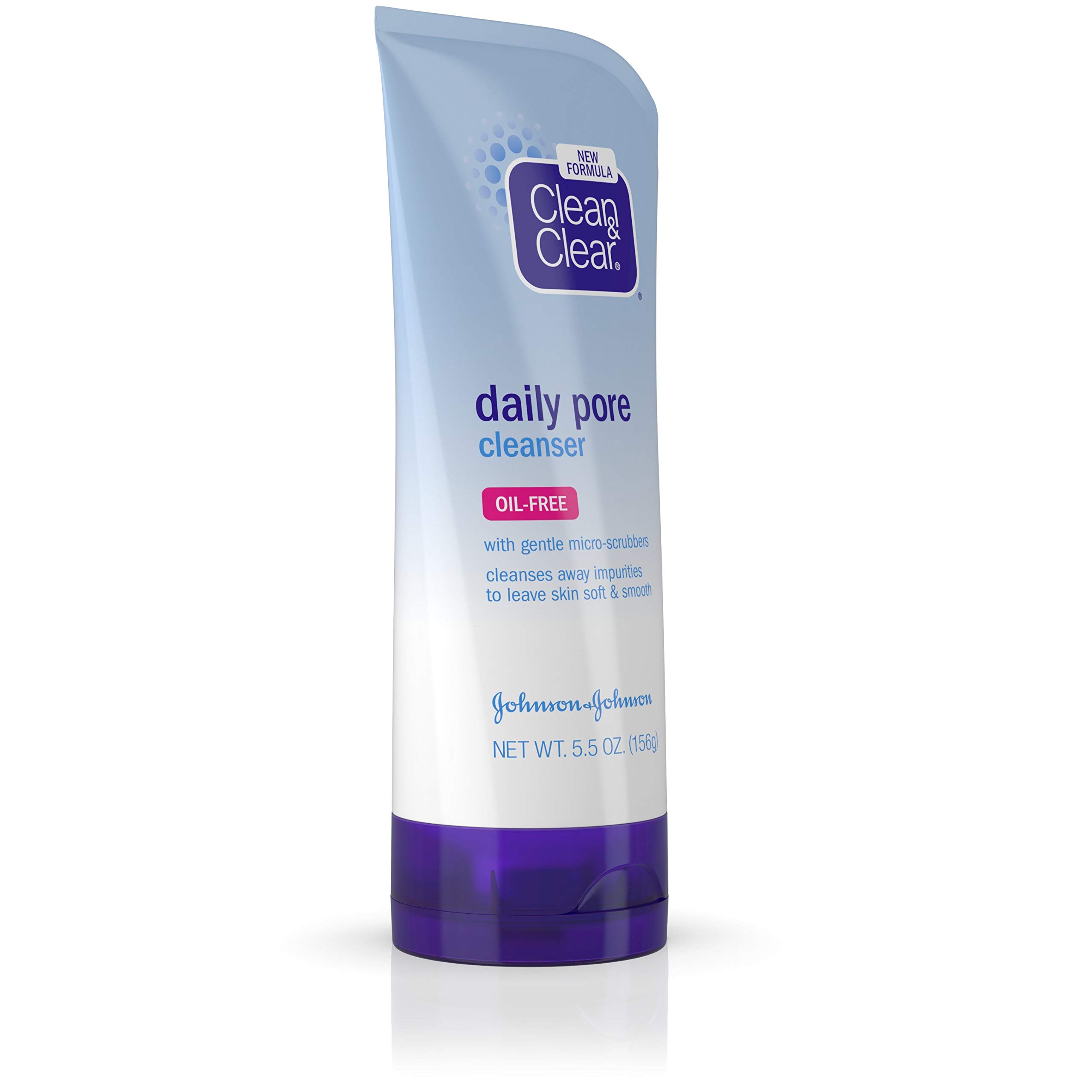 Clean & Clear Daily Pore Face Cleanser, Oil-Free Acne Face Wash for Normal, Oily & Combination Skin, 5.5 oz