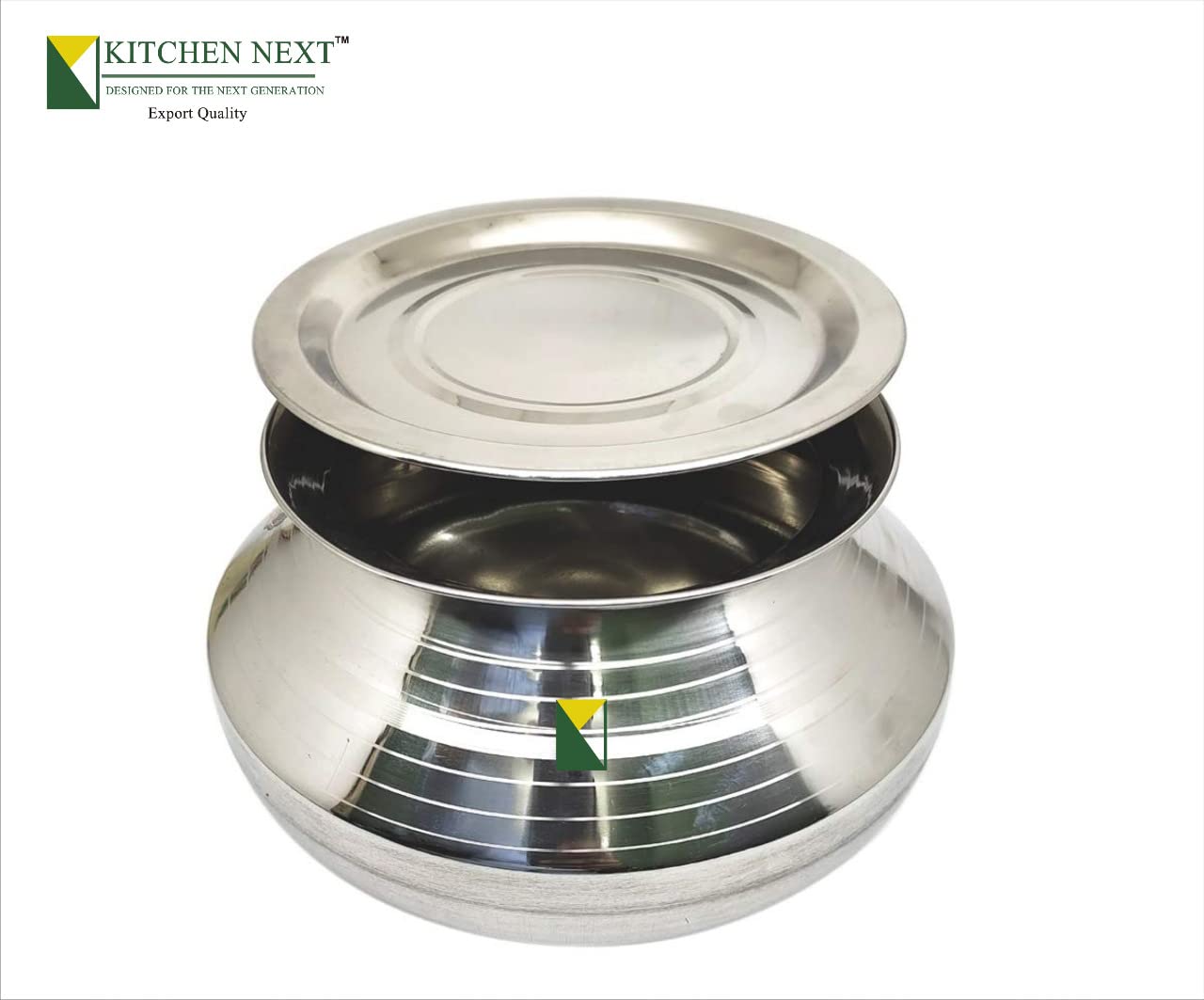 Bartan Hub Stainless Steel Handi with Lid ( Pongal Handi , 2500 ML , Dishwasher Safe ) Handi 2.5 L with Lid (Stainless Steel), Medium