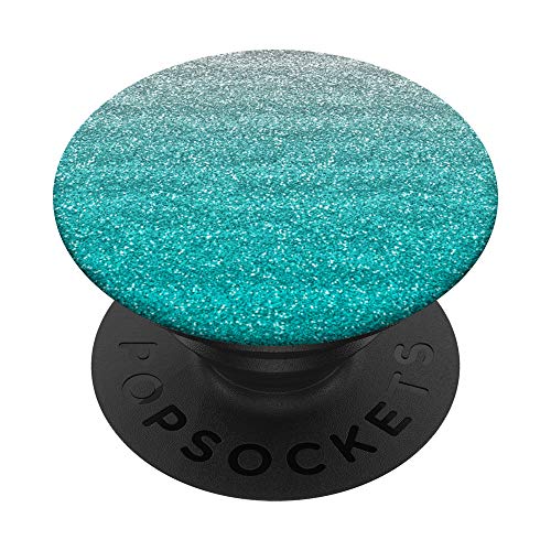 Teal - blue - Silver Gradient PopSockets PopGrip: Swappable Grip for Phones & Tablets