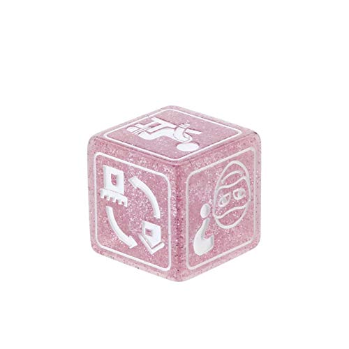 KAKDA,7Pcs Dice Party Story Cubes for Game Story Time Dice Polyhedral Multi Sided Acrylic Dice Set #2P08 - (Color: Pink)