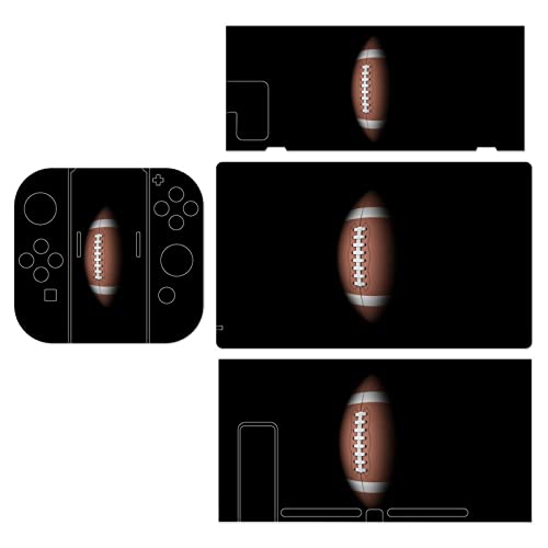 American Football Rugby Decal Stickers Cover Set Full Wrap Skin for Switch Protection Faceplate Sticker for Switch