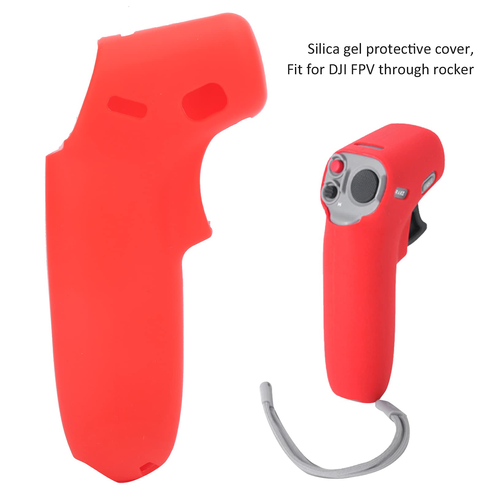 Deryang Joystick Protector, Anti Drop Joystick Accurate for FPV for Protection(red)