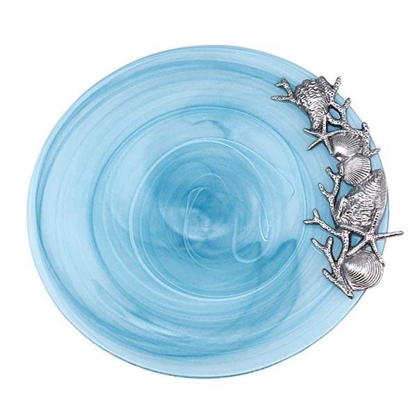Alabaster Aqua Seaside Platter