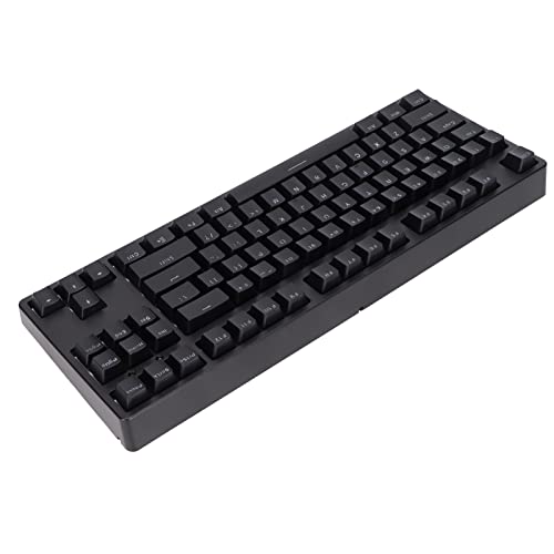 Gaming Keyboard, Quick Response 87 Keys Wired Widely Compatible Computer Keyboard Ergonomic Design for Work for Home Gaming for Office(Black)