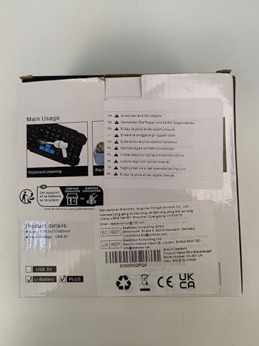 Keyboard Cleaner Powerful Rechargeable Mini Vacuum Cleaner, Cordless Portable Vacuum-Cleaner Tool for Cleaning Dust, Hairs, Crumbs, Scraps for Laptop, Piano, Computer, Car, Makeup Bag, Pet House