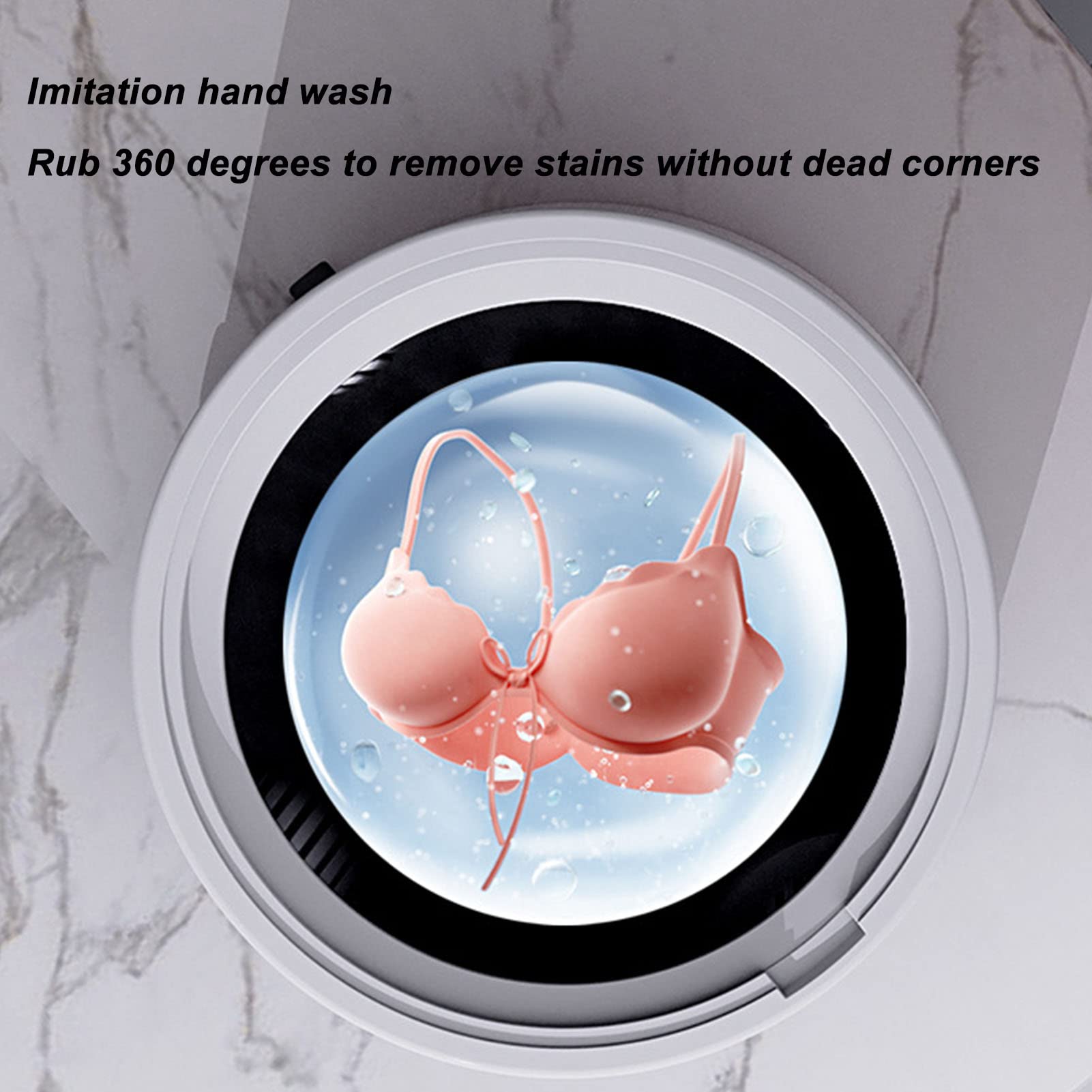 7 Liters Mini Washing Machine, Full Automatic Underwear Washer, Portable Washing Machine for Apartment, Laundry, Camping, RV, Travel, Quiet Operation, Ozone Function, Gift Choice
