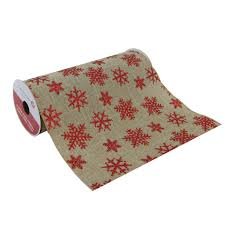 9" Faux Linen Glitter Snowflake Extra Wide Ribbon By Celebrate It Item # 10523532