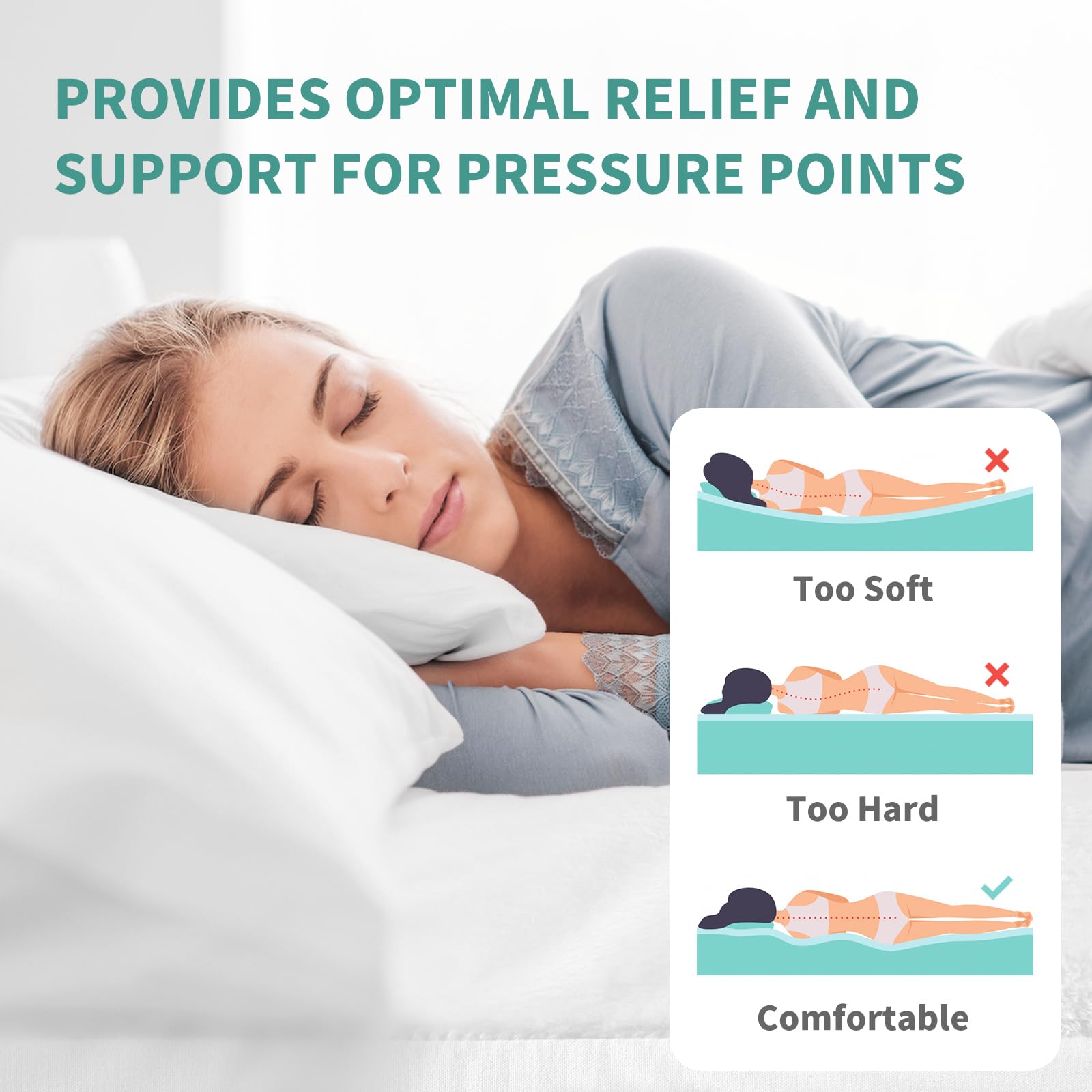 Ivellow Pillow Top Mattress Topper Queen for Back Pain Extra Thick Velvet Plush Mattress Pad for Queen Size Bed Ultra Soft Fluffy Mattress Cover with 8-21" Deep Pocket Noiseless Down Alternative Fill
