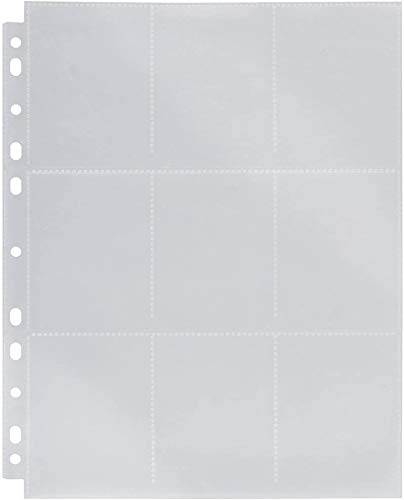 CARDALLTRY Trading Card Sleeves 540 Pockets Transparent Waterproof Game Card Sleeves Card Collection Binder (30 Pages)