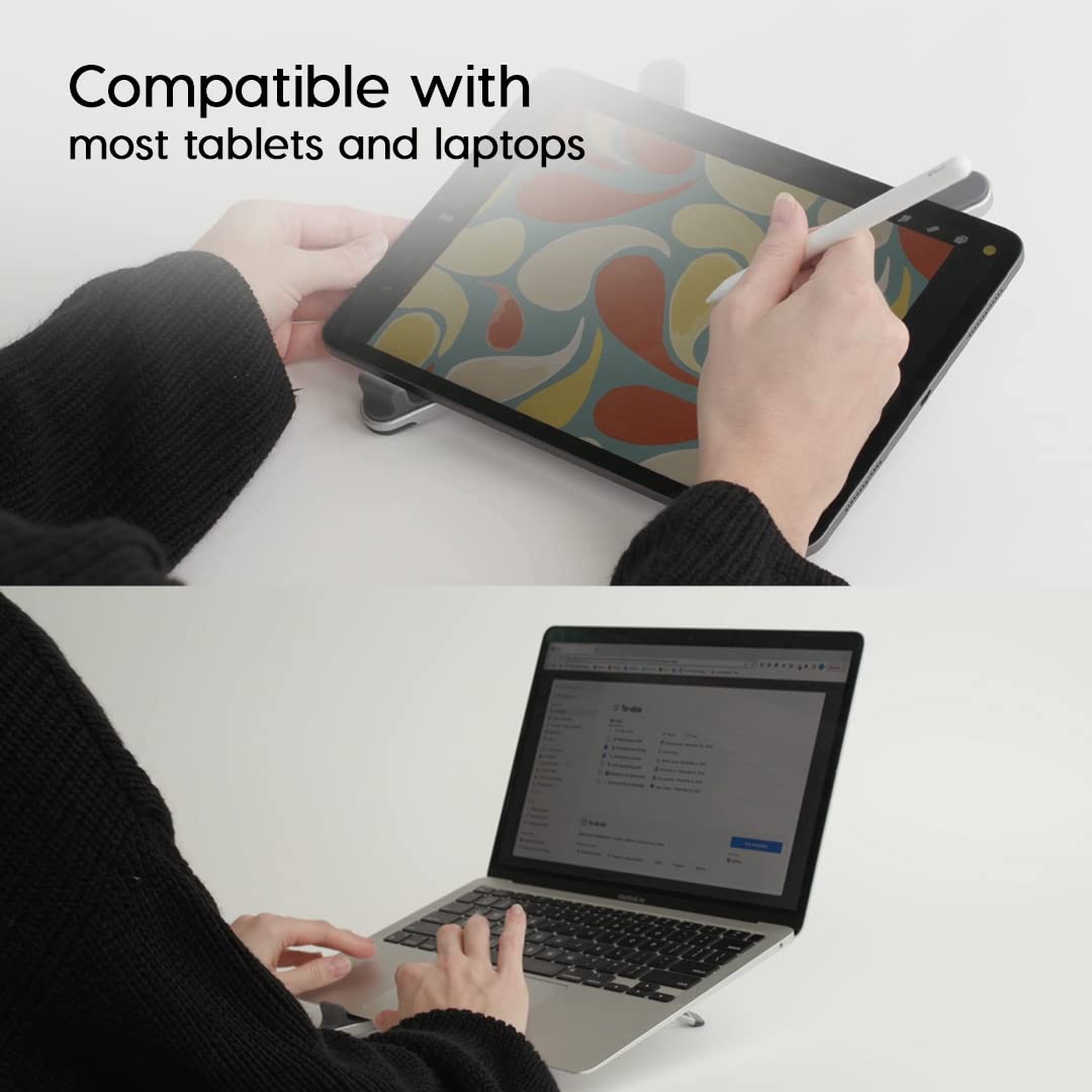 Astropad Compact Drawing Stand for iPad or Laptop Riser - Foldable and Portable Laptop Stand for Desk - Adjustable 7 Angles Tablet Easel for Drawing Widely Compatible iPad Pro, Air, Galaxy, Surface