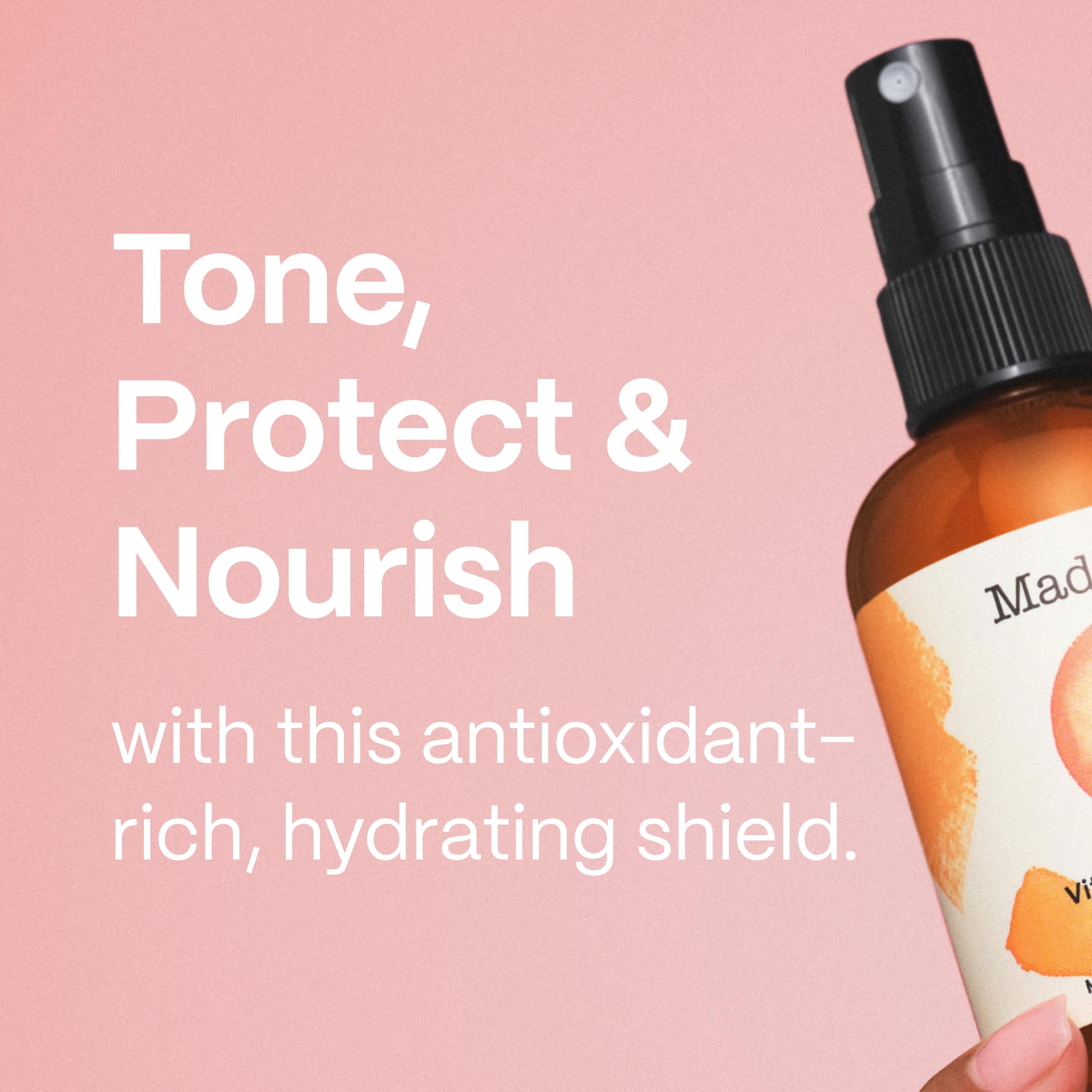 Mad Hippie Vitamin C Toning Mist – Skin-Brightening Toner for Face, Vitamin C Facial Mist Hydrating Spray, 4 Oz