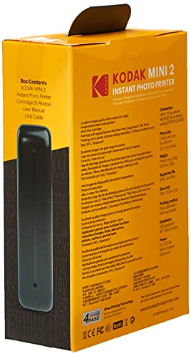 Kodak HD Wireless Portable Mobile Instant Photo Printer, Print Social Media Photos, Premium Quality Full Color Prints. Compatible w/iOS and Android Devices (Black)