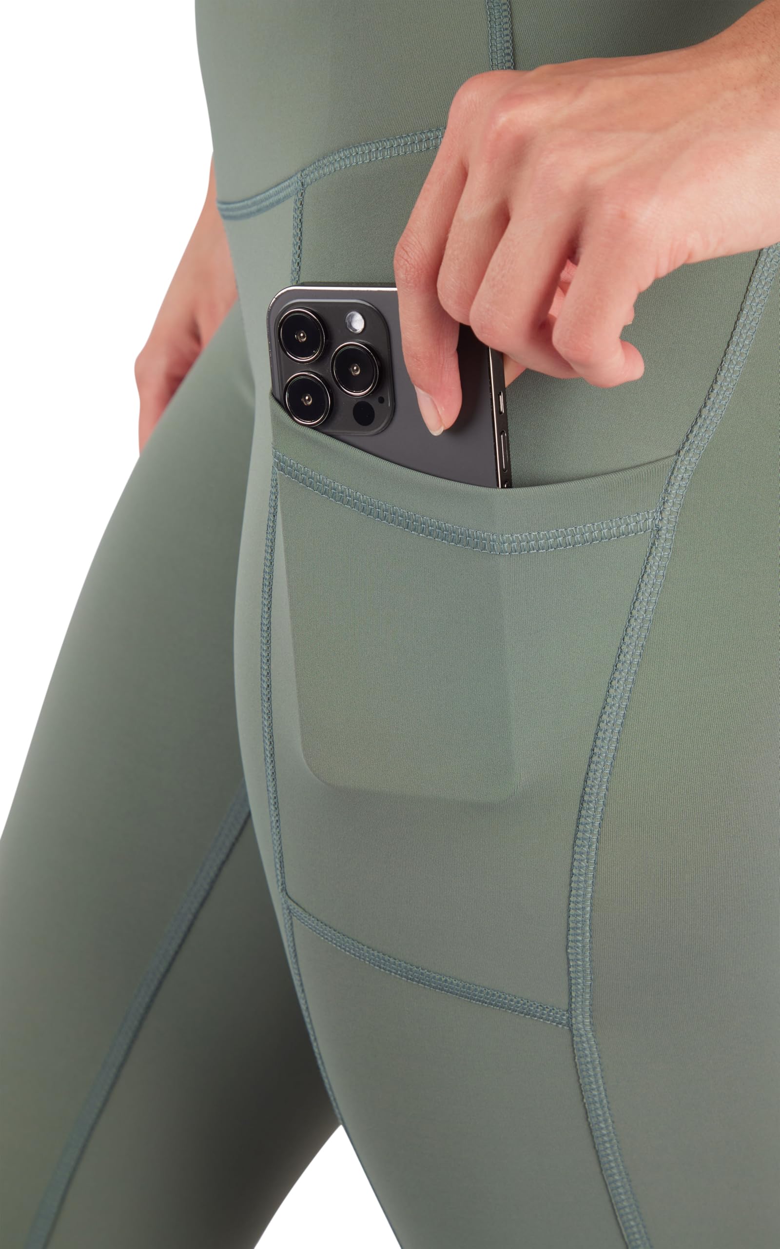 90 Degree By Reflex High Waist Tummy Control Interlink Squat Proof Ankle Length Leggings - Spicy Cinnamon - Large