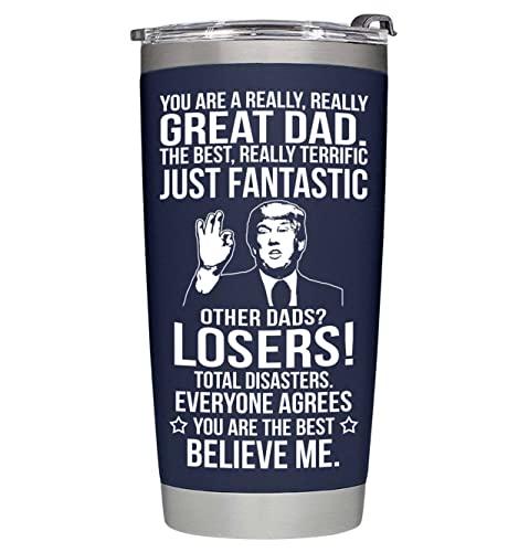 Gifts for Dad from Daughter, Son, Kids - Dad Gifts for Christmas from Daughter, Son - Dad Birthday Gift - Birthday Gifts for Dad - Funny Present for Dad, Best Dad, New Dad, Husband- Dad Tumbler 20oz