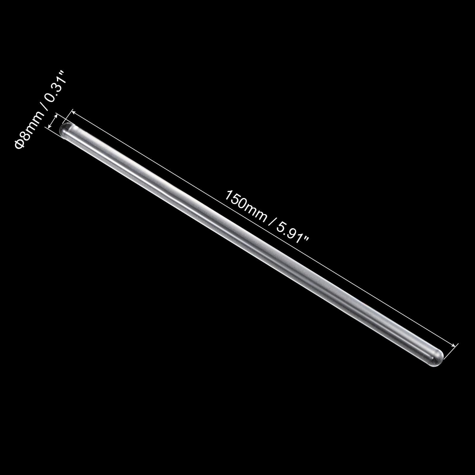 MECCANIXITY 3.3 Borosilicate Glass Stick 15.7" Length 10mm Dia Stir Rod Mixing Tools 4Pcs
