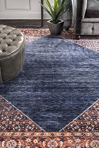 nuLOOM Temptation Floral Persian Area Rug, 3' x 5', Navy