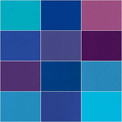 Kona Cotton Solids Peacock Charm Square 42 5-inch Squares Charm Pack Robert Kaufman CHS-720-42