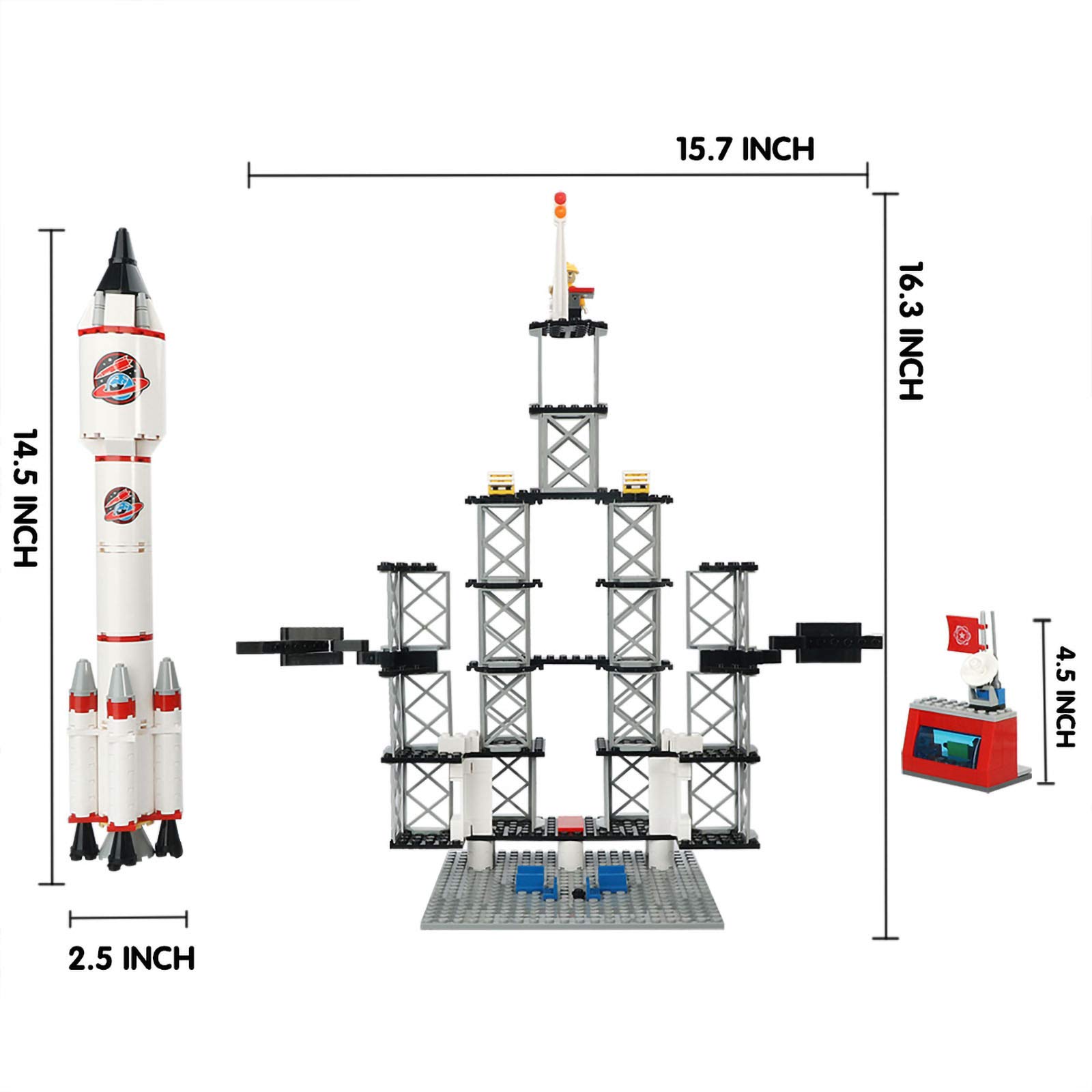 BRICK STORY Rocket Launch Center Space Explorer Building Kit Space Shuttle Adventure Building Sets for Kids 6-12 Years Old City Space Discovery Rocket Spaceship STEM Aerospace Toys (309PCS)