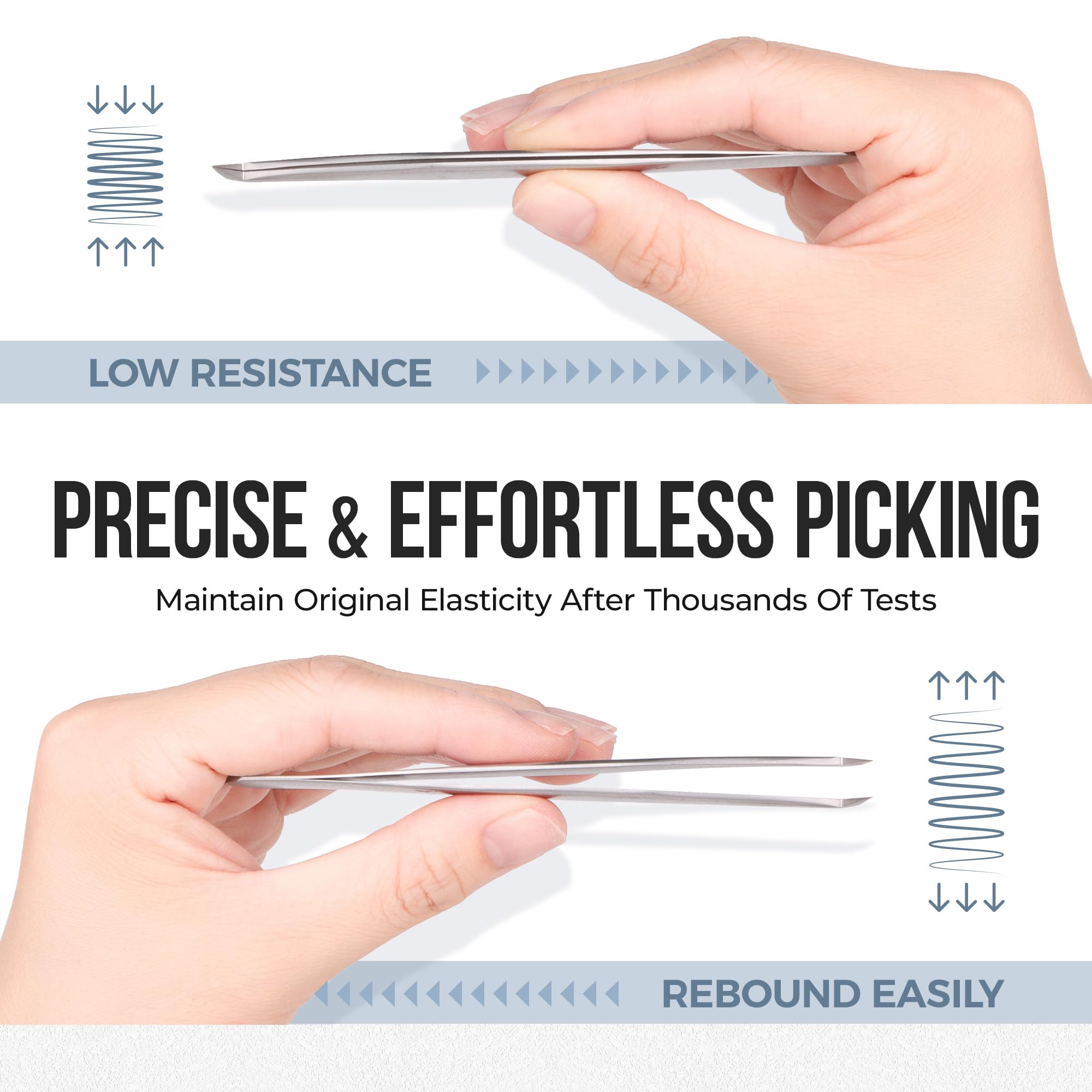 LASHVIEW Lash Tweezer, High Precision Stainless Steel Volume Eyelash Tweezers, Eyelash Extension Tweezers for Profissional Grafting lash Extension, LT02