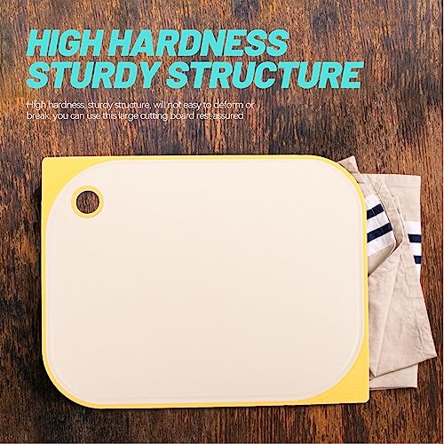 Kichvoe Plastic Cutting Board Kitchen Chopping Board Multifunction with Hanging Hook for Food Fruit Vegetable Meat Camping Supplies
