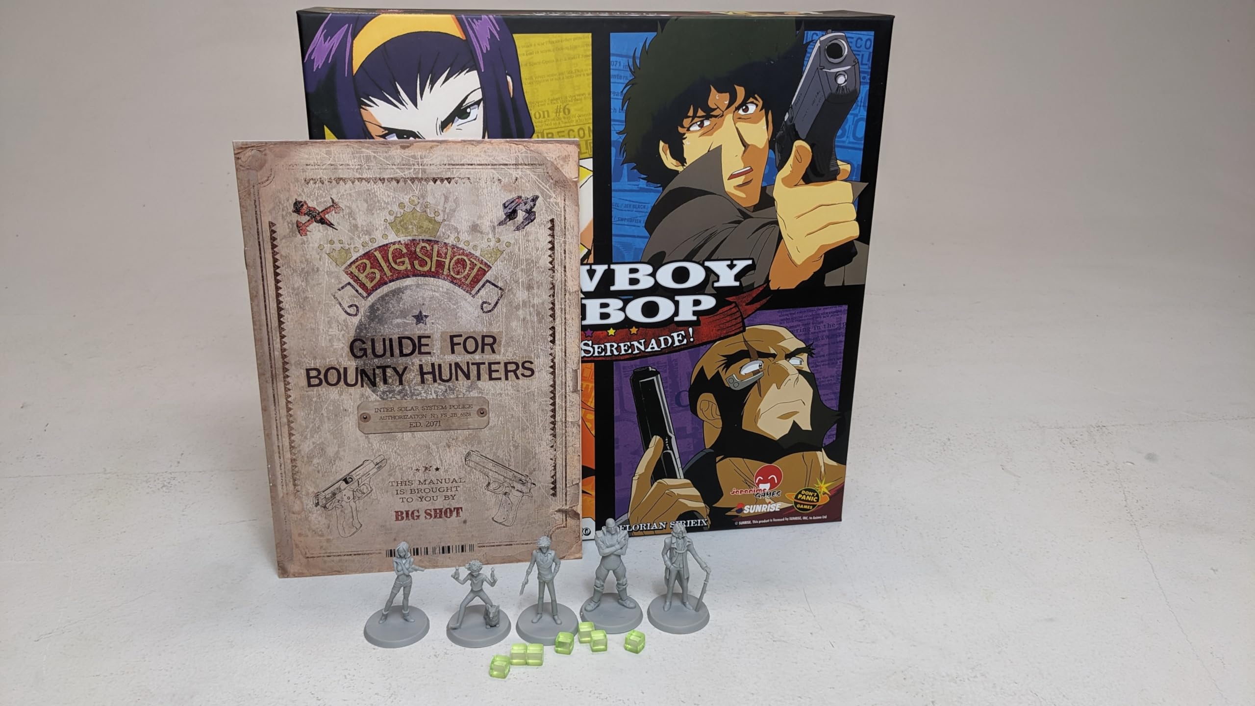 Japanime Games Cowboy Bebop: Space Serenade | from The Creator of Harmonies | Cooperate to Take Down Vicious | 1-4 Players | Ages 14+ | 30-90 Min Play Time
