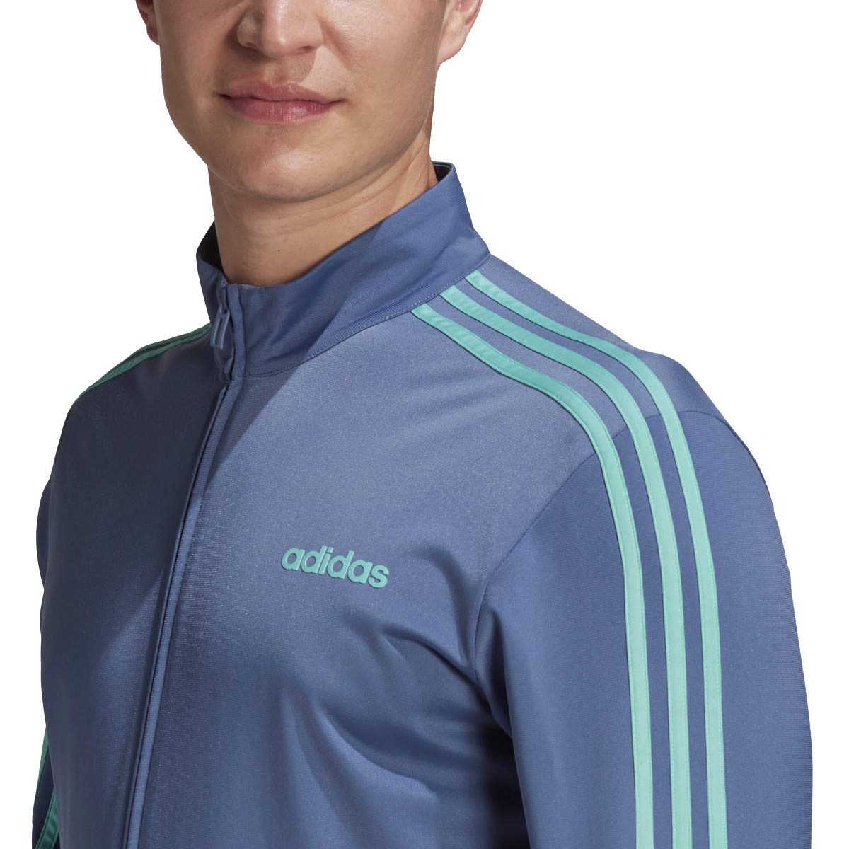 adidas mens Essentials 3-Stripes Tricot Track Jacket Black/Black Medium