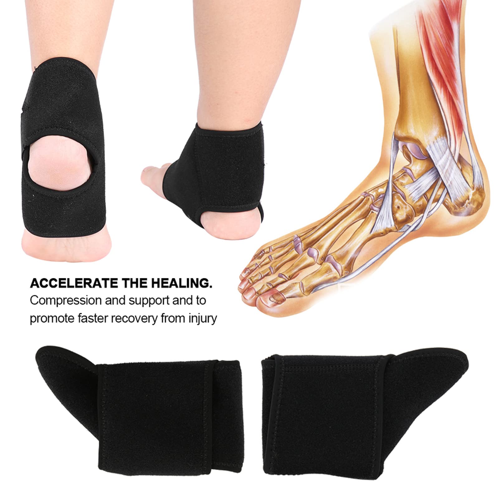 Agatige 2Pcs Ankle Brace, Elastic Ankle Support Brace Foot Guard, Ankle Protector Stabilizer for Basketball, Volleyball, Running, Injury Recovery, Sprain, Achilles, Tendon