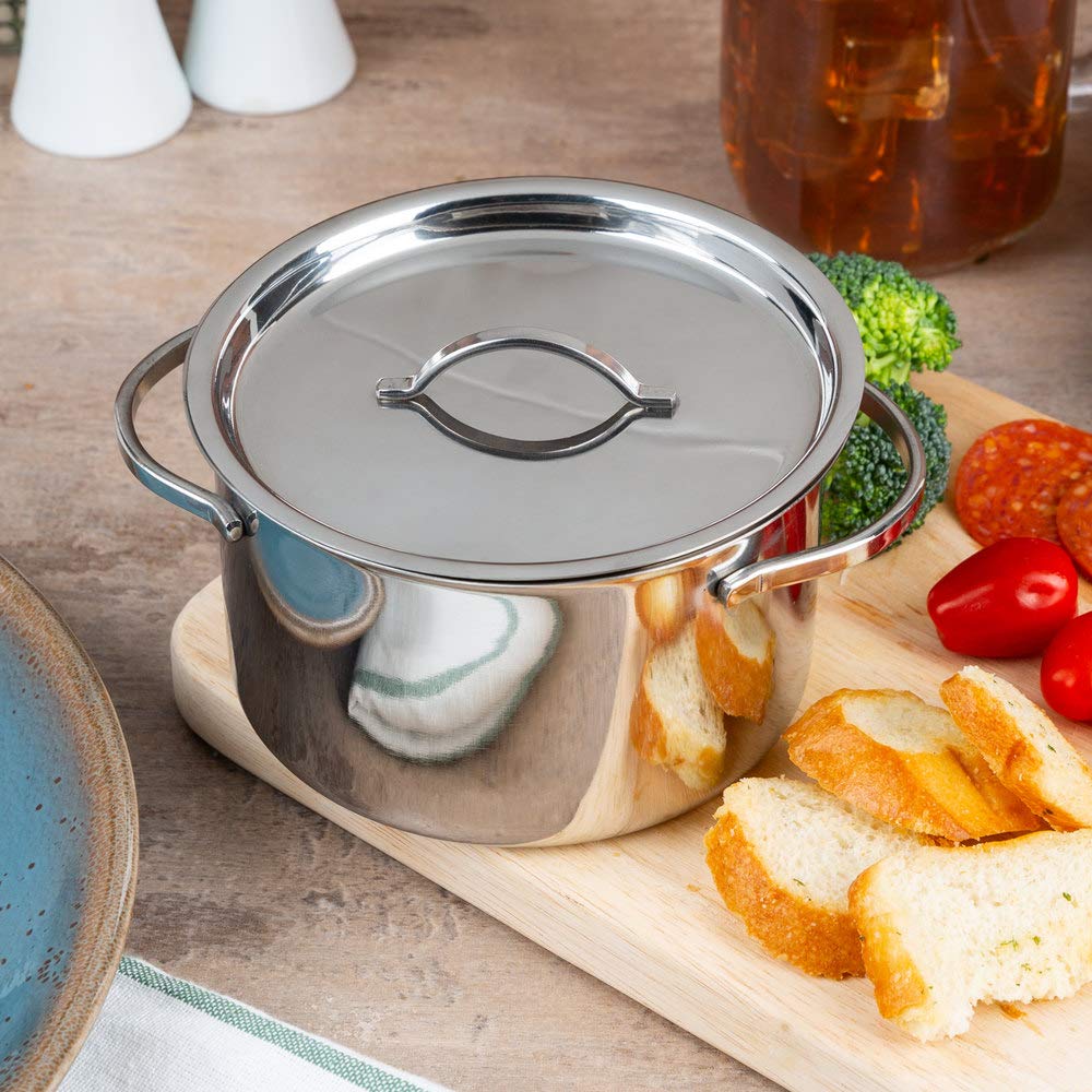 American Metalcraft MPL24 Stainless Steel Mini Pot with Lid, 24 oz.