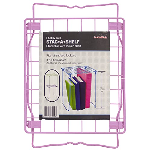 LockerMate Wire Locker Stac-A-Shelf, 12-1/2"H x 10"W x 11-1/2"D, Assorted Colors