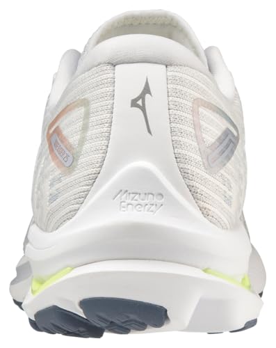 Mizuno Women's Wave Rider 25 WAVEKNIT™ | neutral Support Running Shoe |Eco Friendly Materials | Waveknit- Nimbus Cloud/White | US 8