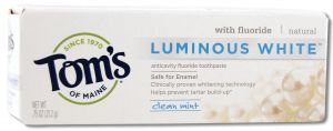 Tom's Of Maine Clean Mint Luminous White .75 oz Tube