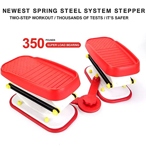 Aerobic Stair Stepper with Resistance Bands Multi-Angle Adjustable Home Use Full-Body Workout Exercises Equipment Step Machine 350lb Weight Capacity