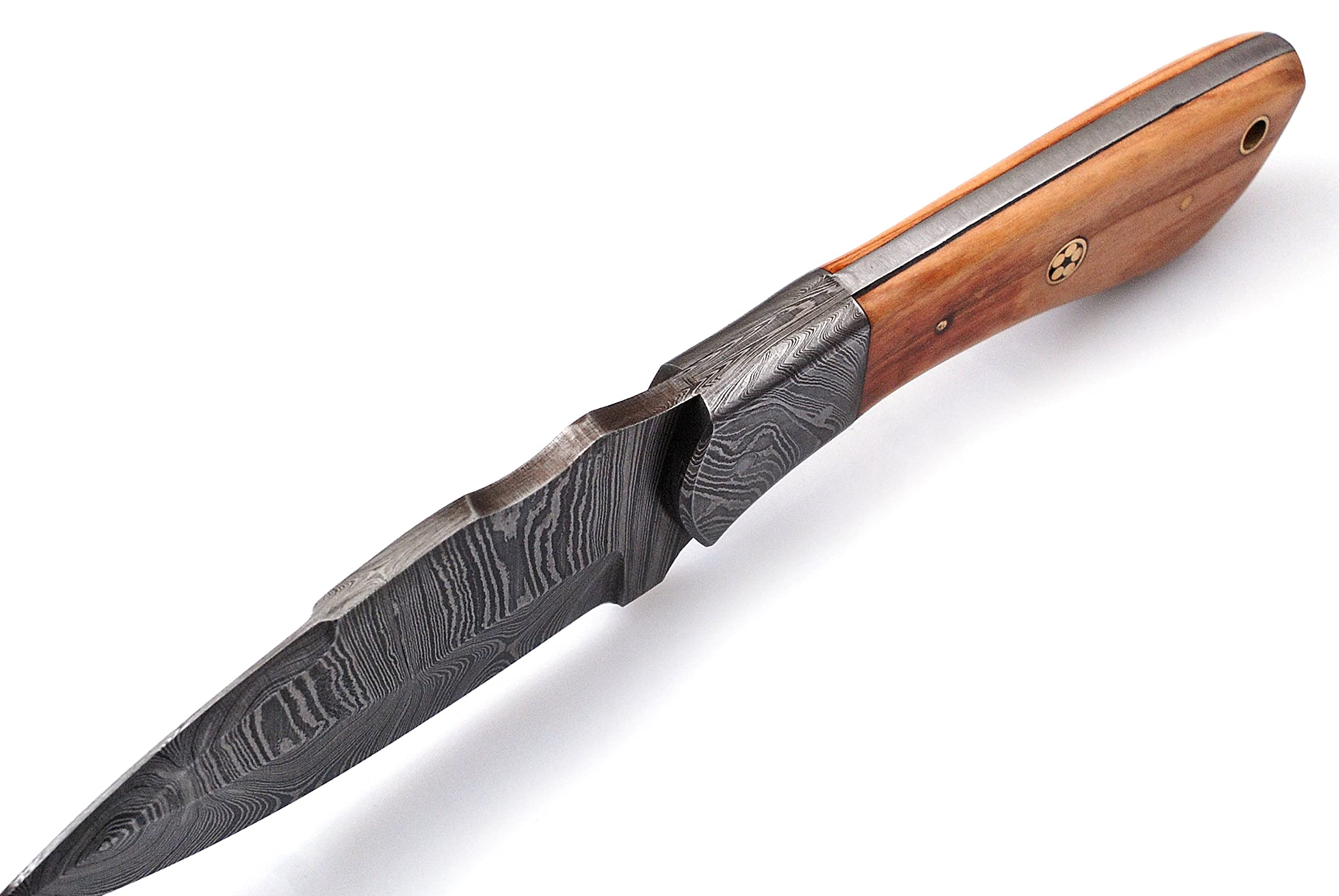 907 Custom Damascus Steel Fixed Blade Survival Full Tang Camping Knife with Sheath GladiatorsGuild (907)