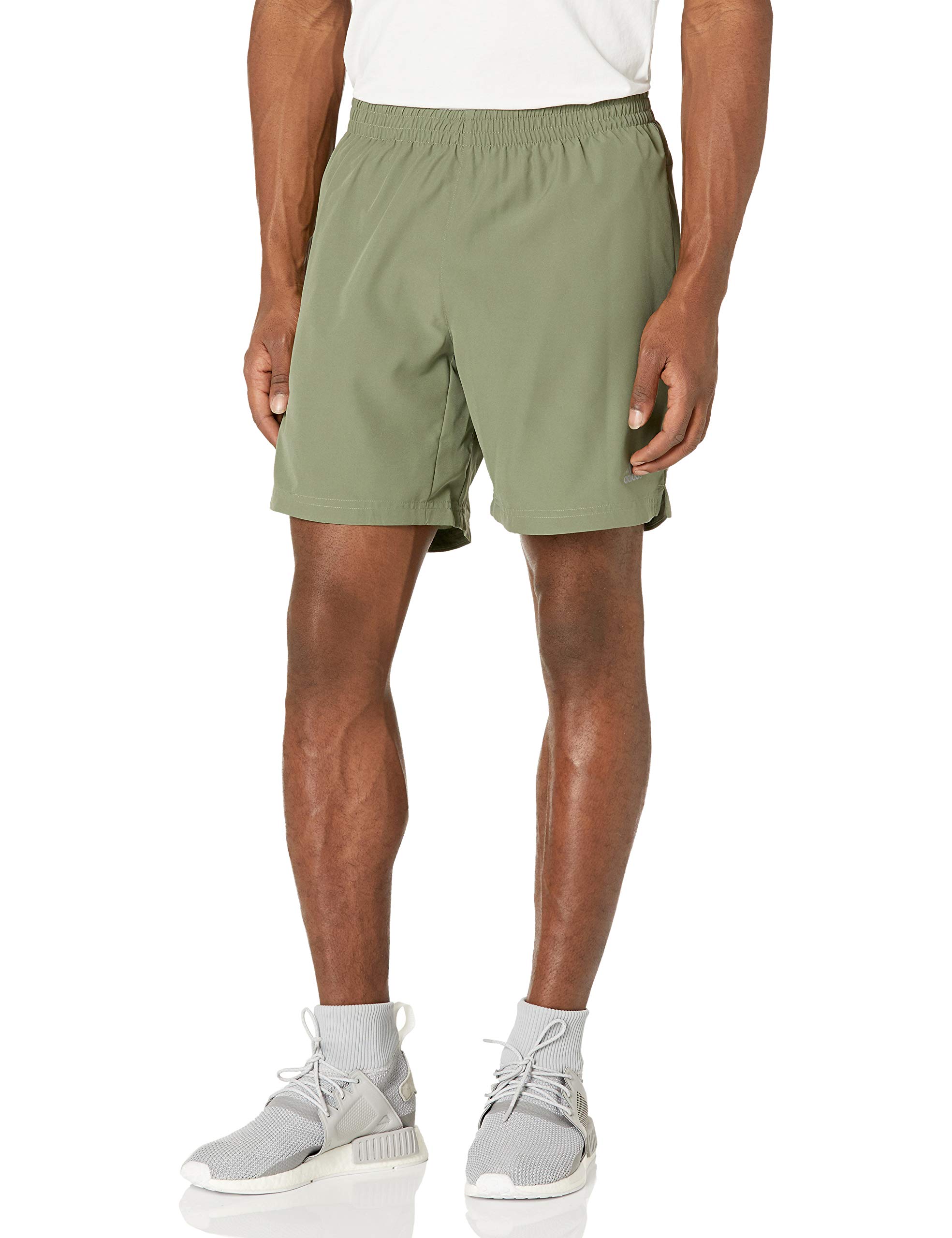 adidas Mens Run It Short 3-Stripes,Legacy Green/White. 2XL 9"