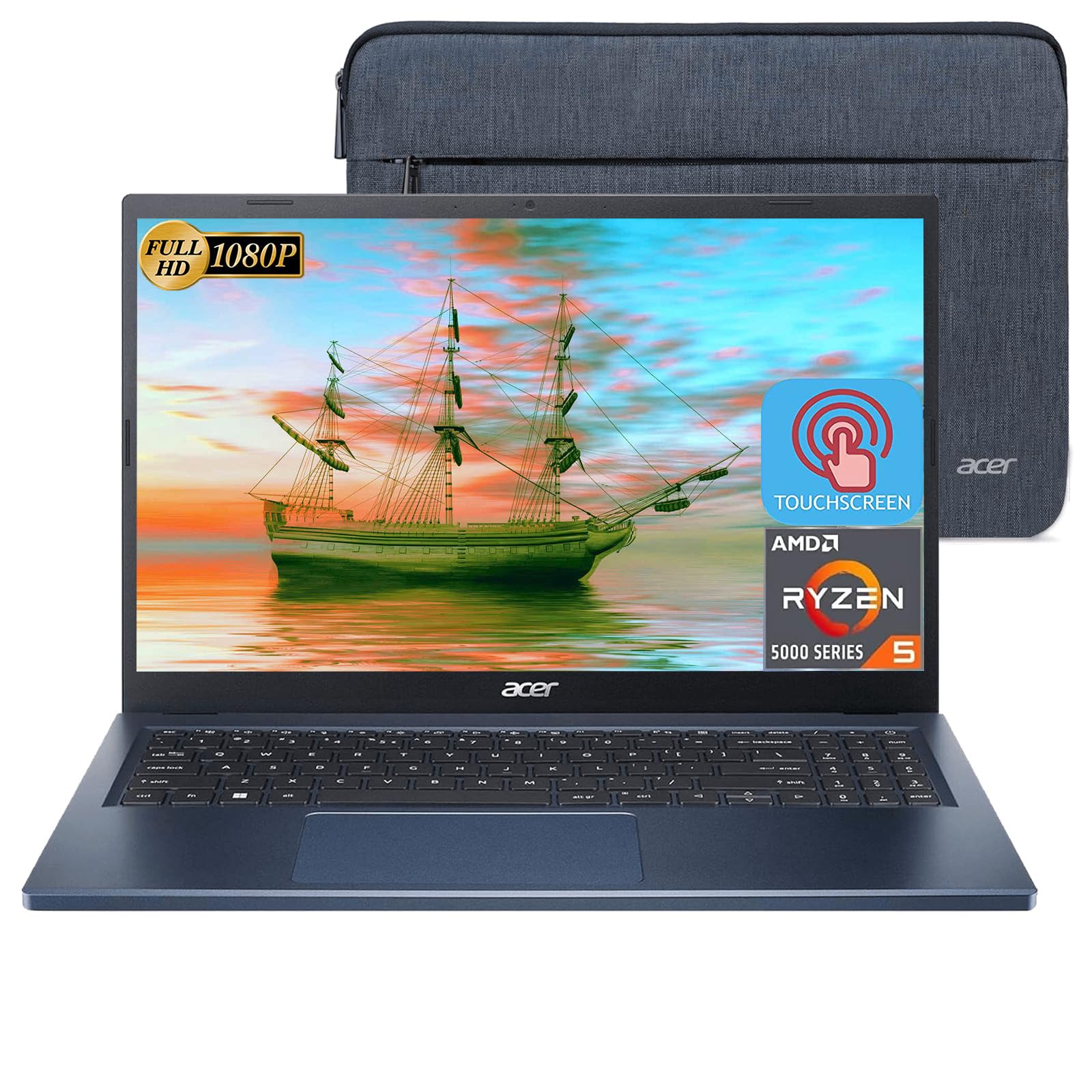 acer 2023 Newest Aspire 3 Thin & Light Laptop, 15.6β FHD IPS Touchscreen Display, AMD Ryzen 5 7520U (Beats i7-1165G7), 8GB RAM, 1TB SSD, AMD Radeon Graphics, Wi-Fi 6, USB-A&C, Windows 11 Home