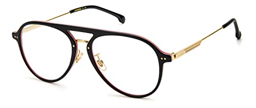 Carrera 1118/G Aviator Prescription Eyewear Frames, Black Red, 55mm, 17mm