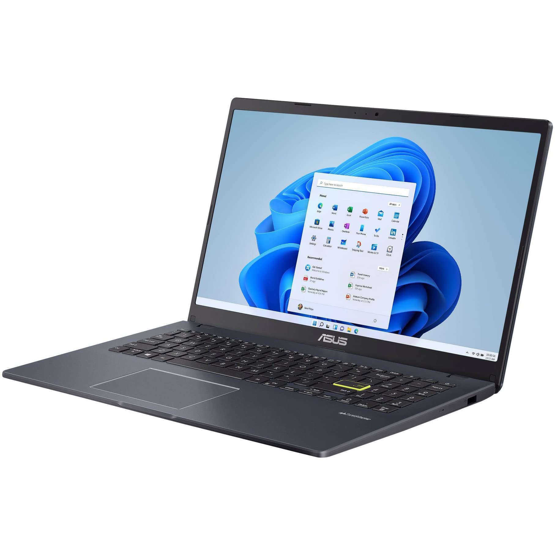 ASUS L510 15.6" FHD Ultra Thin Laptop Computer, Intel Celeron N4020 Processor, 4GB DDR4 RAM, 64GB eMMC, 802.11AC WiFi, Bluetooth, Type-C, 1 Year Office 365, Black, Windows 11 S, BROAG Extension Cable