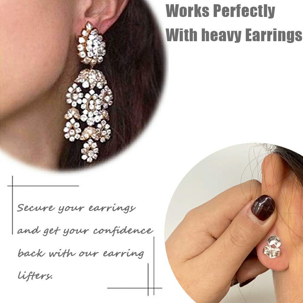 Advanced Premium Quality Earring Lifters | GIFT BOX SET | Back Lobe Ear Support,