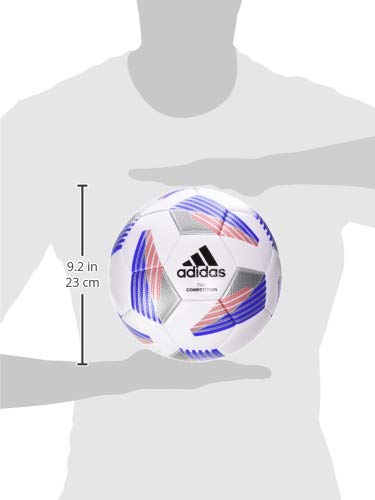 adidas mens Tiro Competition Soccer Ball, White/Black/Team Royal Blue, 5