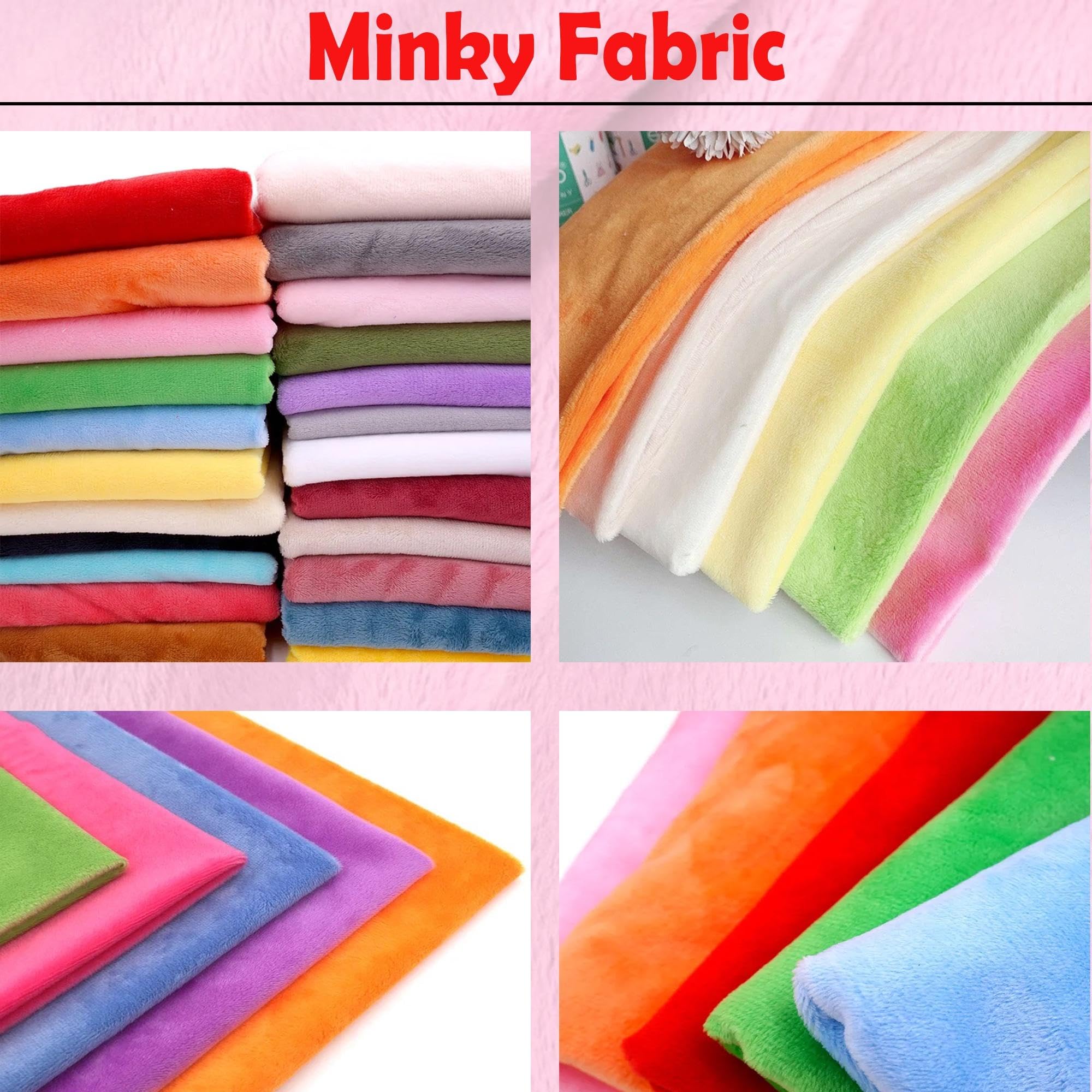 Barcelonetta | Minky Fabric | Plush, Super Soft, Cuddle | Solid Minky | by The Yard | 60" Wide | Baby Blanket, Change Station Cover, Pillow, Scarf, Beanie (White, 1 Yard)