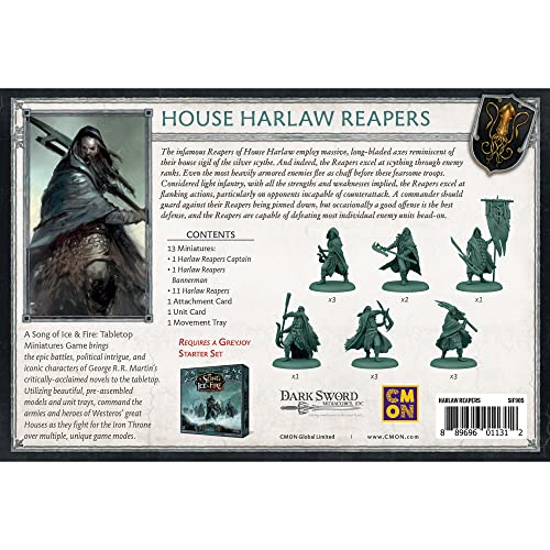 CMON A Song of Ice and Fire Tabletop Miniatures Game Harlaw Reapers Unit Box Strategy Game for Teens and Adults Ages 14+ 2+ Players Average Playtime 45-60 Minutes Made SIF905 Multi Color