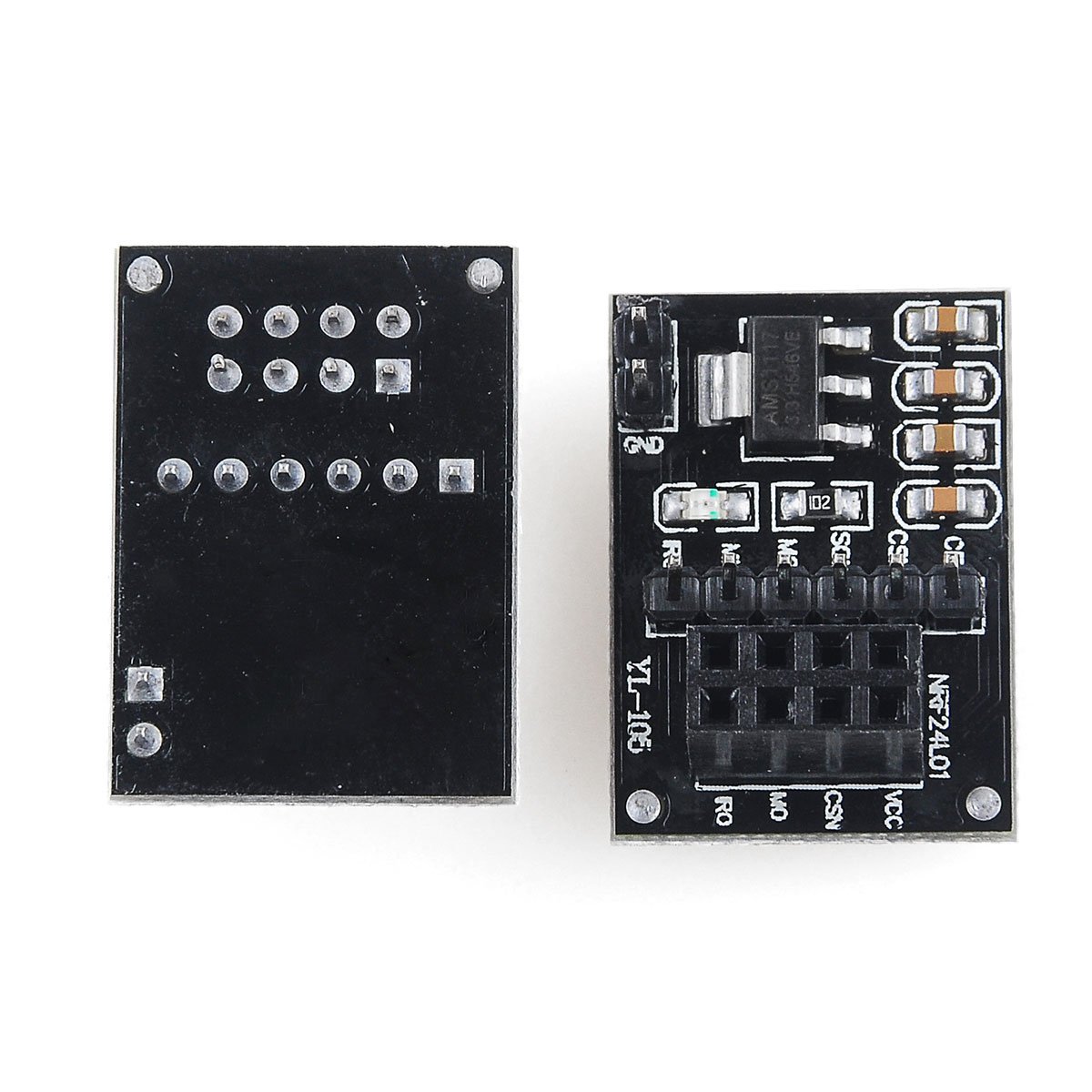 Makerfire 4pcs NRF24L01+ Breakout Adapter with on-board 3.3V Regulator for NRF24L01+ Wireless Module