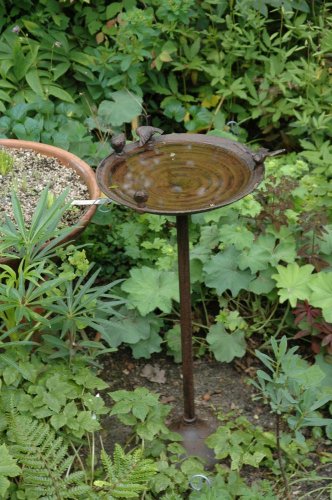 Esschert Design USA FB91 Cast Iron Standing Birdbath
