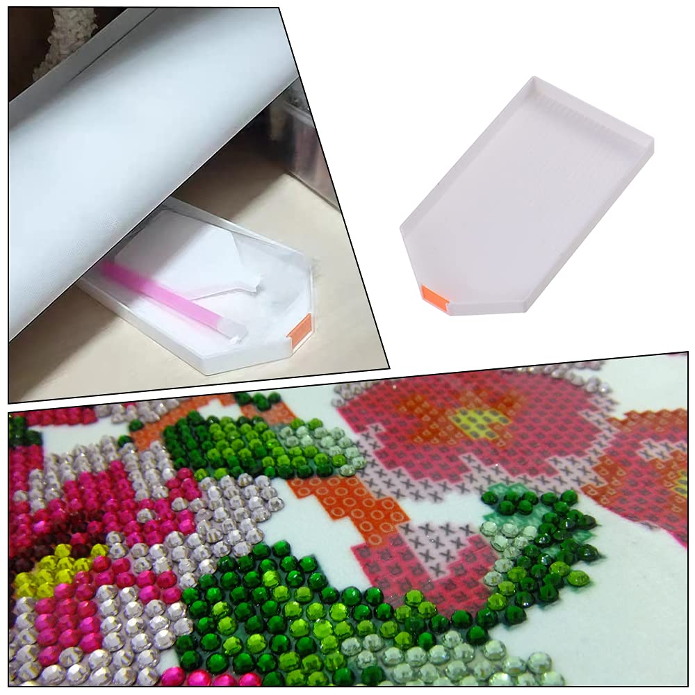 yeenelwboo Plastic Bead Sorting Tray, High-Capacity DIY Diamond Painting Storage Box,Diamond Painting Tool for Nail Art and Diamond Embroidery(6.30 * 3.54in)(4 Pcs)
