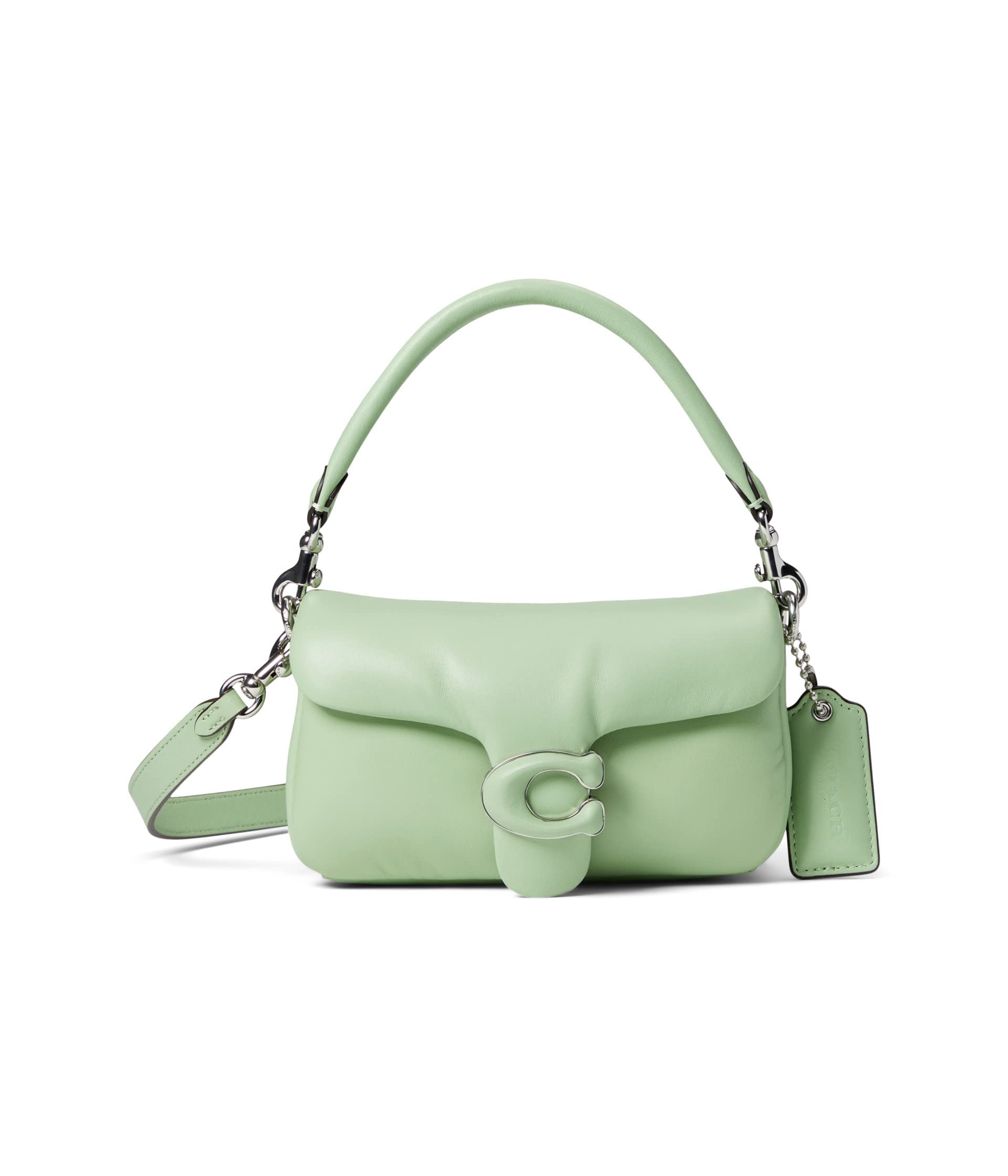 COACH Leather Covered C Closure Pillow Tabby Shoulder Bag 18 Pale Pistachio One Size