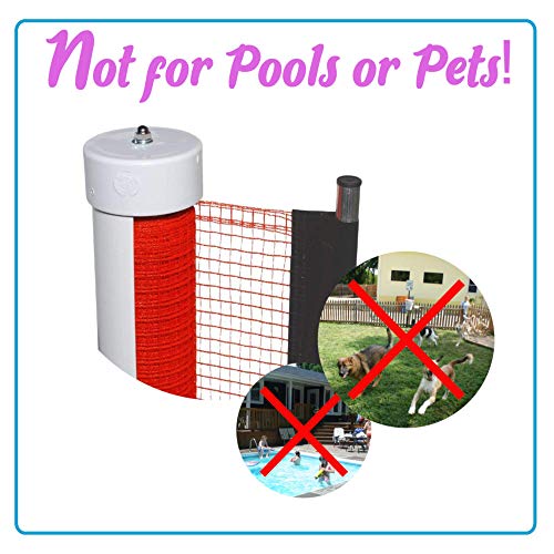 Kidkusion Retractable Driveway Guard | Fits 2 Car Driveway Up to 25 Ft. | Visual Boundary for Playtime Safety | Black | Made in USA