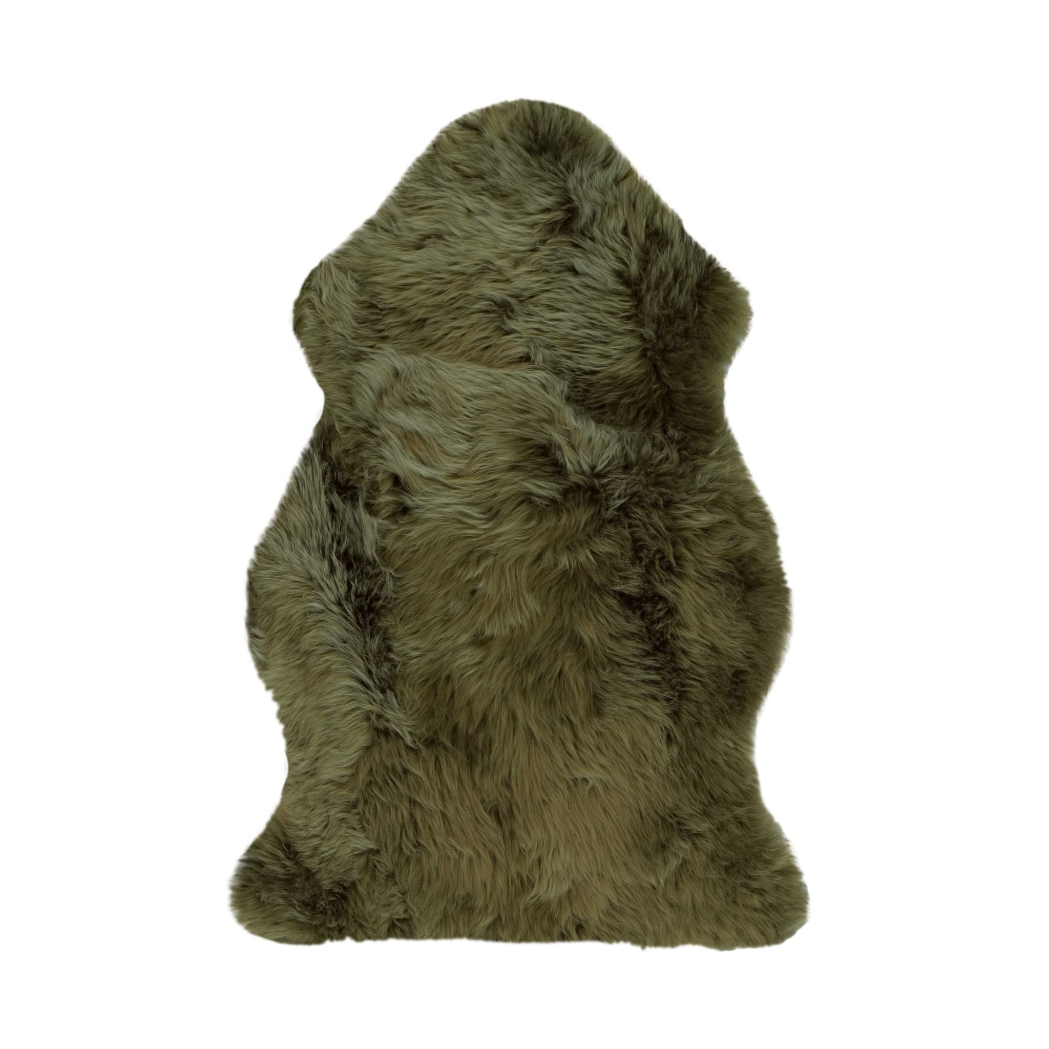Overstock New Zealand Natural Sheepskin Rug - 2x3 Green Sheepskin