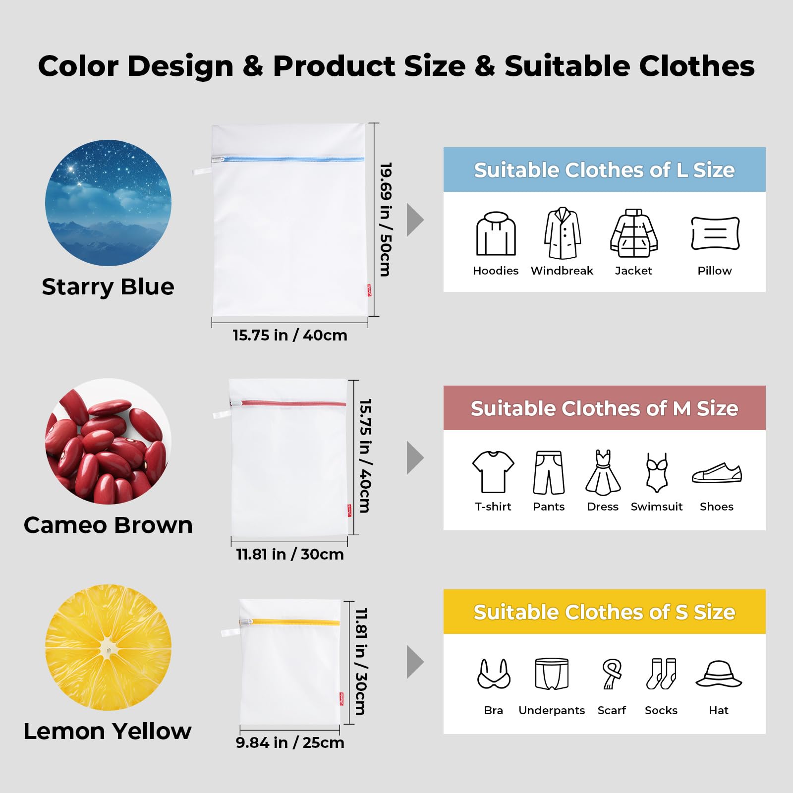 Lifnmybr 9 Pack Laundry Bag, Mesh Laundry Bags with Sturdy Zipper, Hanging Loop and Breathable Fine Net, Artisans Made Wash Bags for Lingerie, Delicates, Underwear, Pants, Shoes, Socks